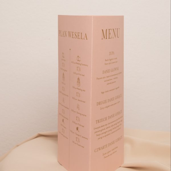 Menu ślubne stojące 3w1 Glamour - sklep Nelovstore.pl