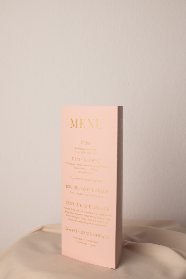 Menu ślubne stojące 3w1 Glamour - sklep Nelovstore.pl