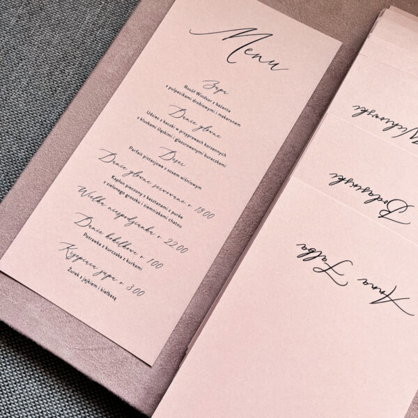 Menu ślubne z winietką 2w1 - sklep Nelovstore.pl